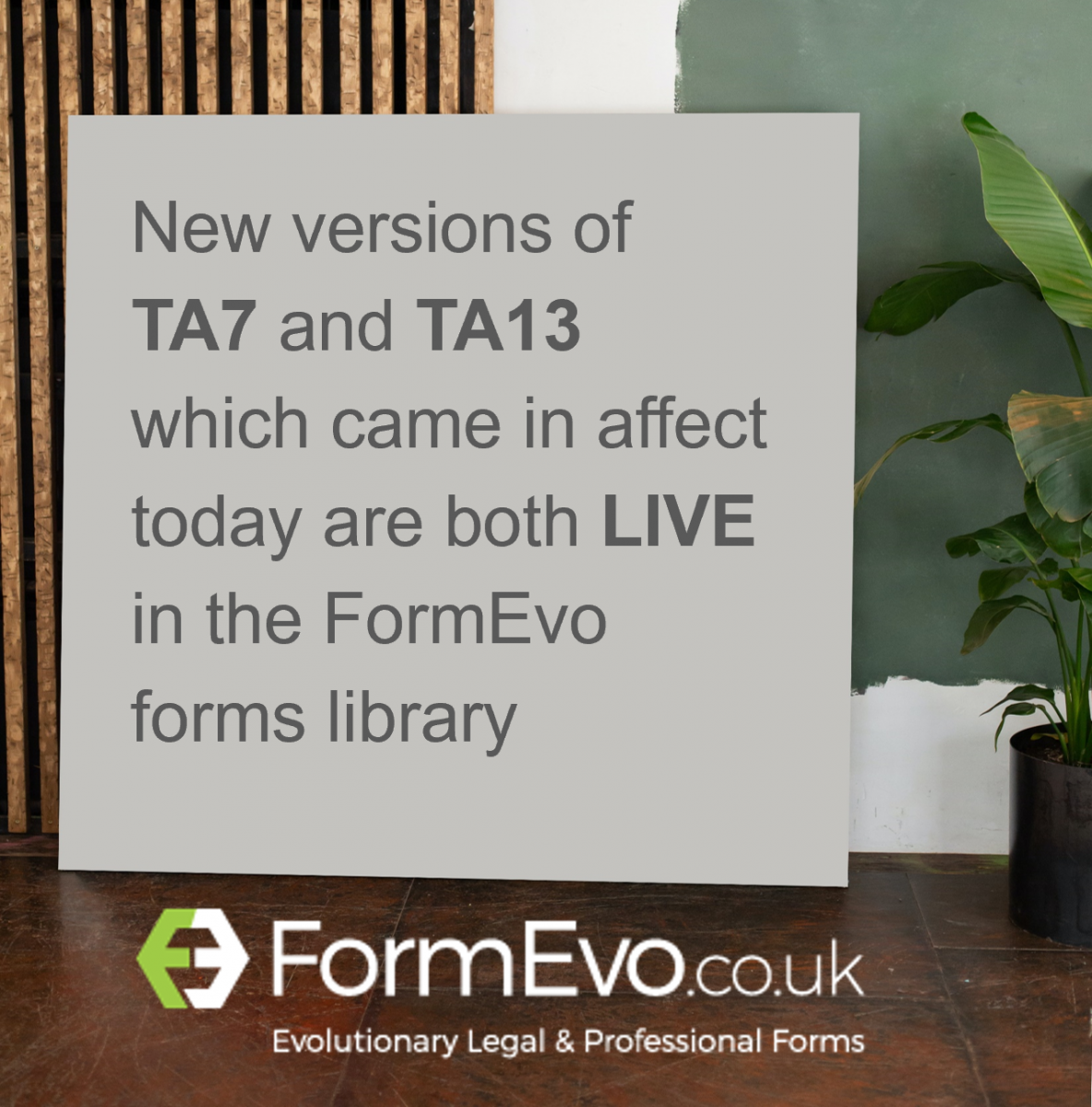 Launching revised versions of the TA7 Leasehold information form and ...